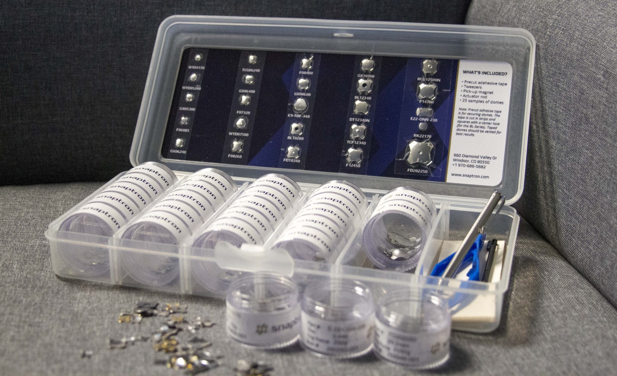 Metal Dome Sample Box by Snaptron ǀ Request Free Samples Today